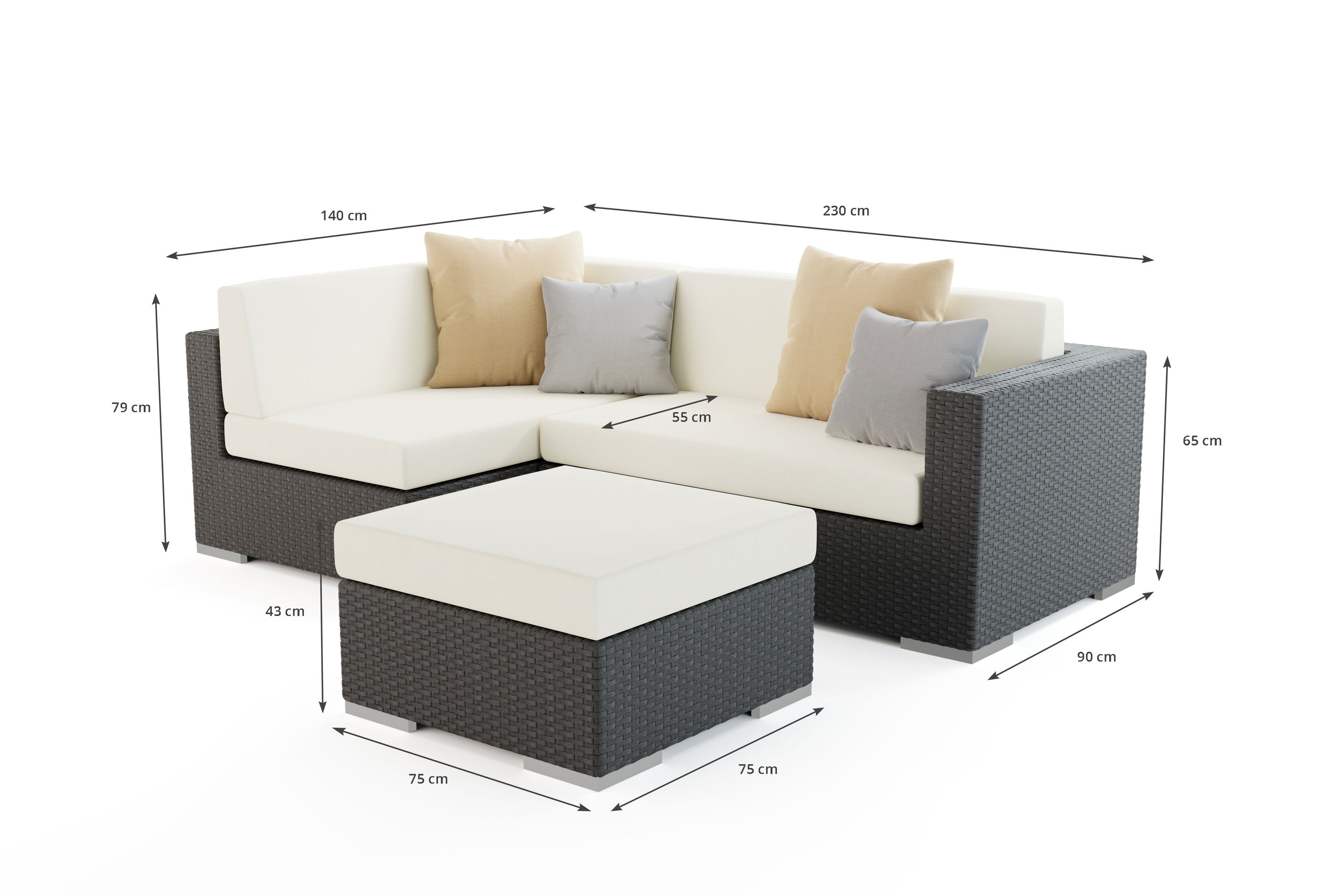 Living Zone - Cube Lounge Mini Links | living-zone.at